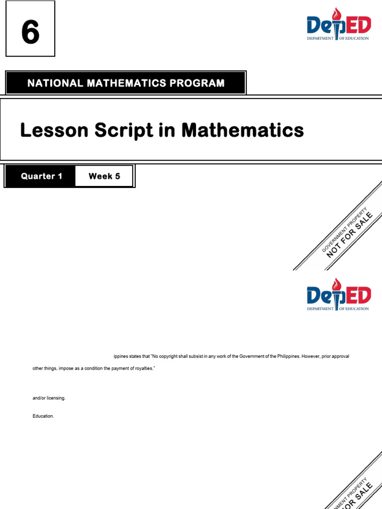 Lesson Script in Mathematics | PDF | Division (Mathematics) | Numbers