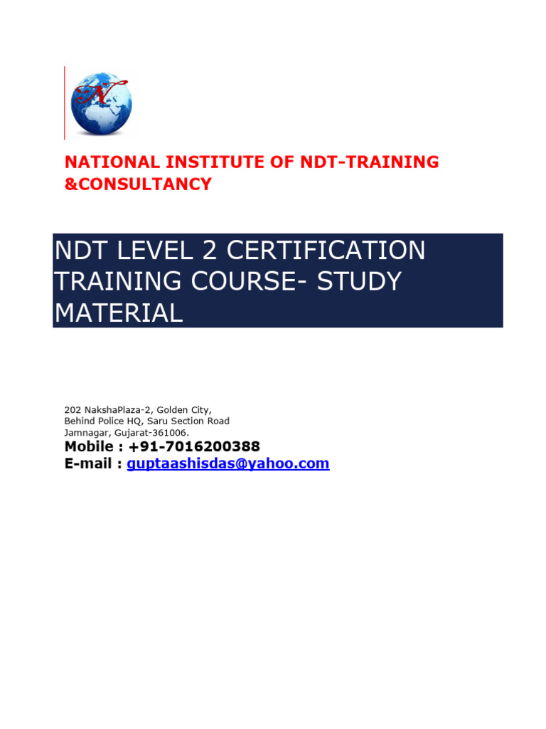 NDT Level-II Study Materials-1 | PDF | Magnetism | Magnetic Field NDT Level-II Study Materials-1 | PDF | Magnetism | Magnetic Field