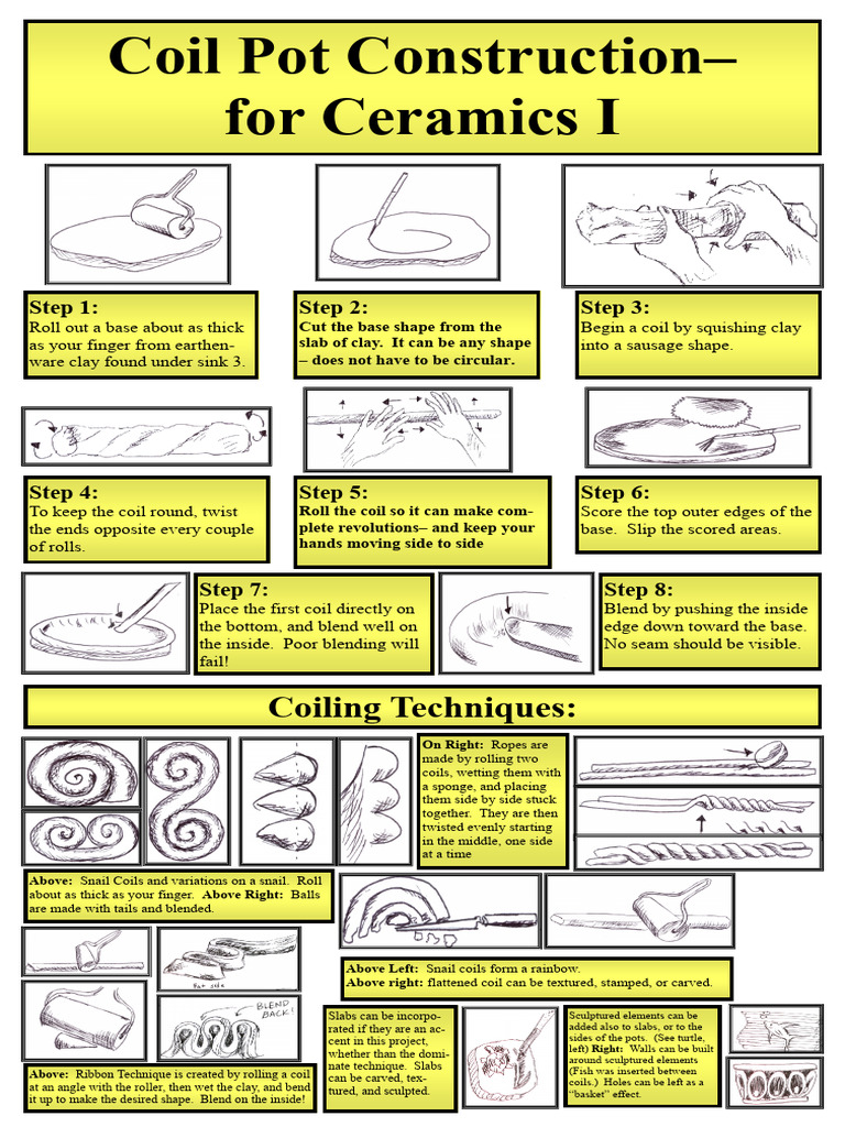 Coil Pot Construction Guide for Ceramics | PDF