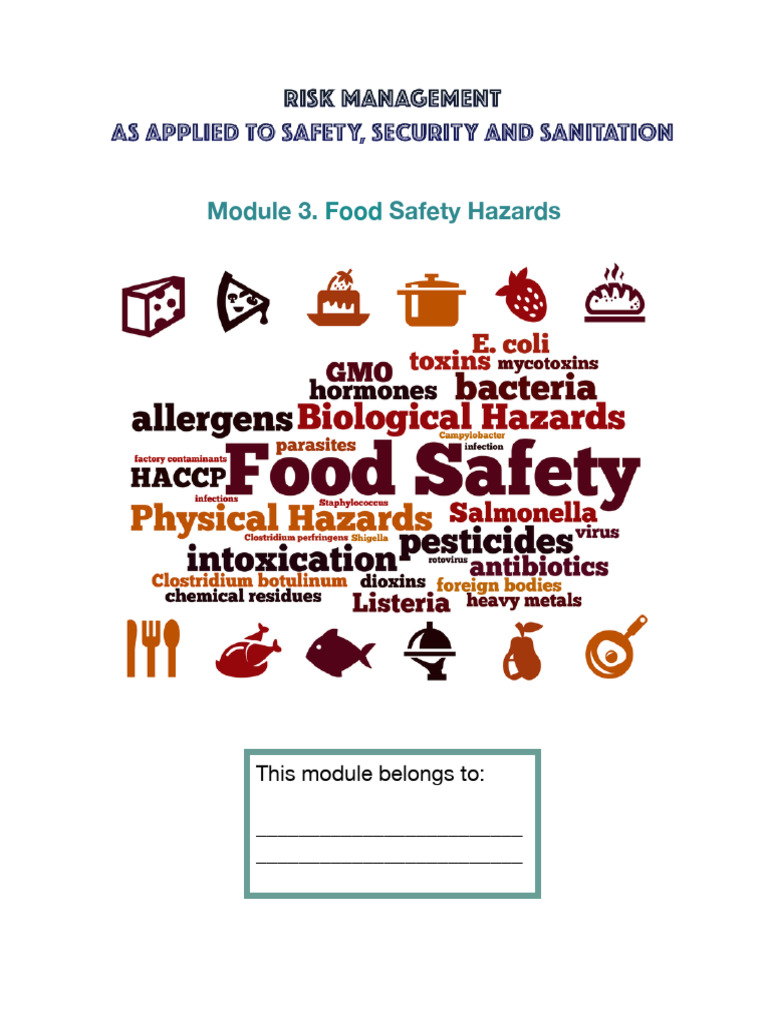 Module 3- Food Safety Hazards | PDF | Foodborne Illness | Hazards