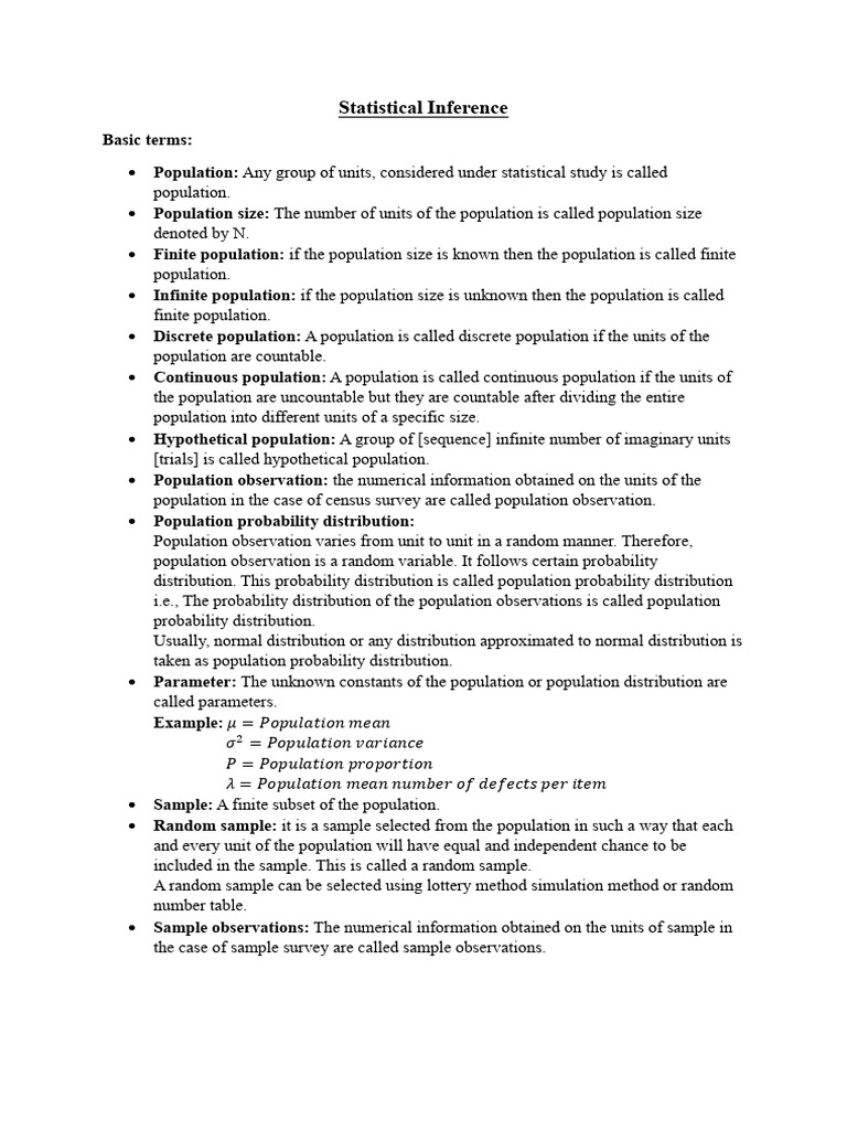 Statistical_Inference_1 | PDF | Type I And Type Ii Errors | Statistical ... Statistical_Inference_1 | PDF | Type I And Type Ii Errors | Statistical ...