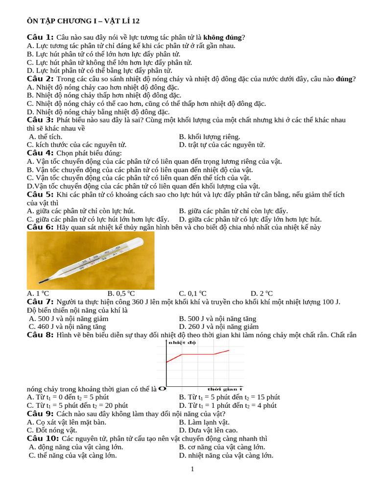 On Tap Giua Hki - 12 | PDF