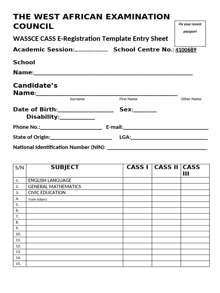 CASS E-Registration Form | PDF | Social Science | Law