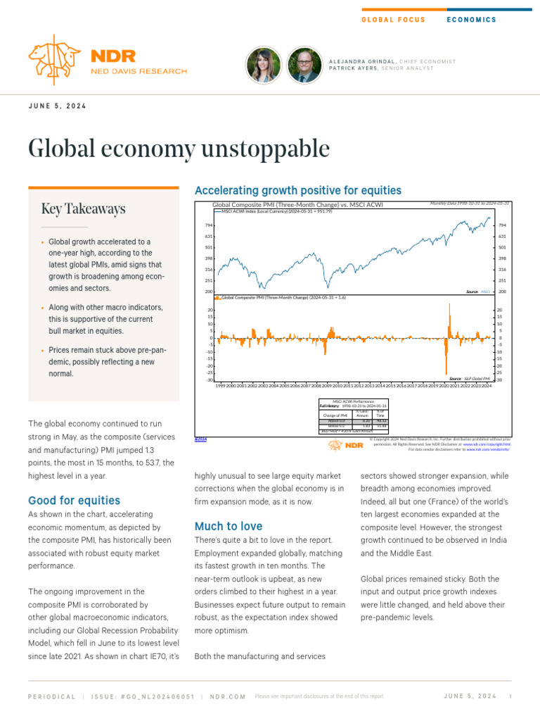 Global Economy Unstoppable | PDF | Recession | Economics