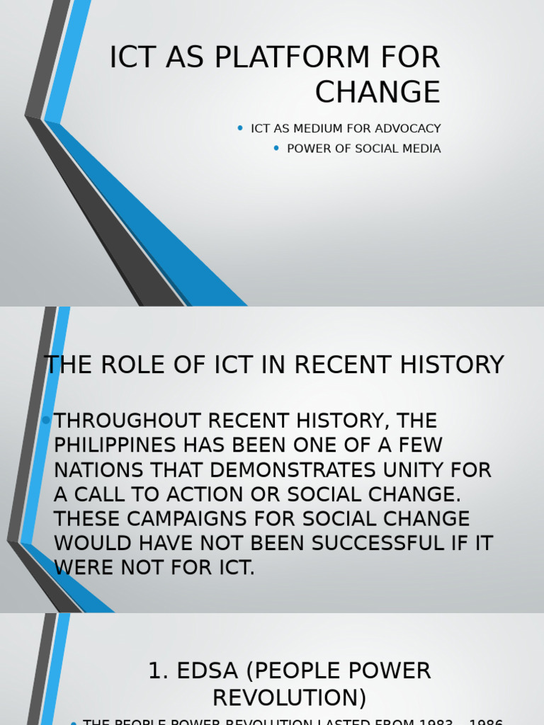 Ict as Platform for Change | PDF