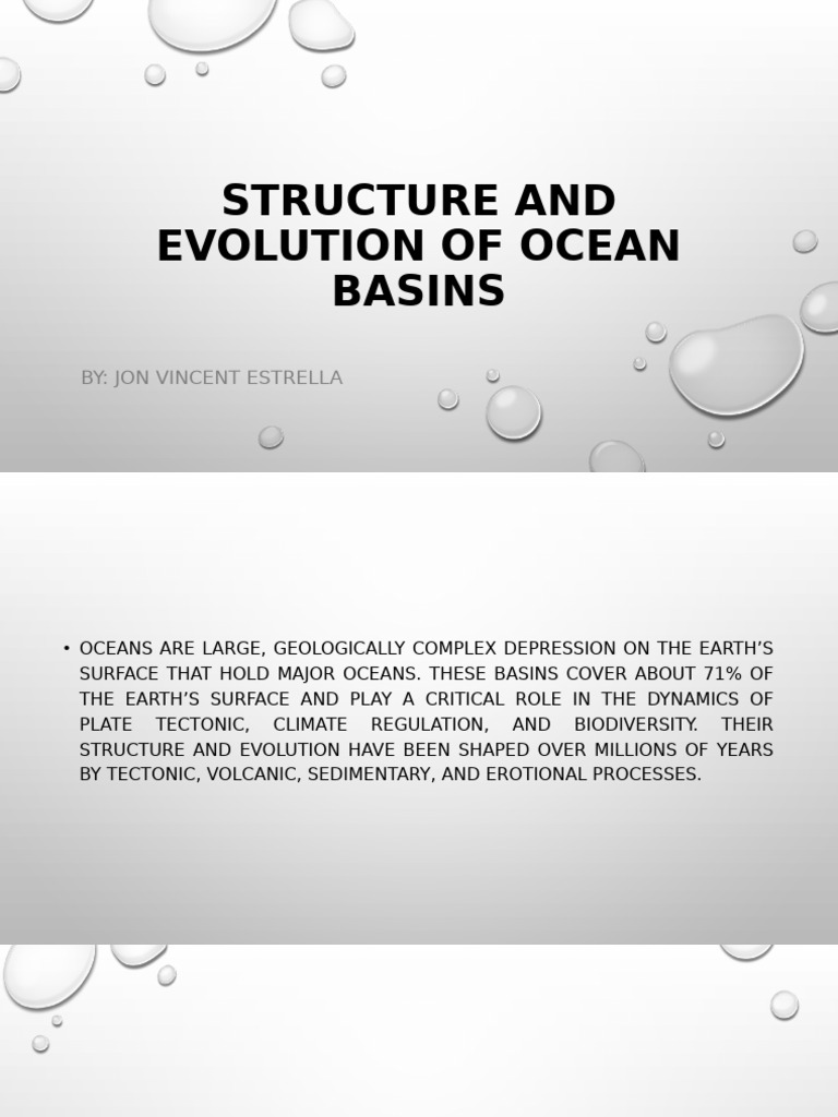 Structure and Evolution of Ocean Basins: By: Jon Vincent Estrella | PDF | Sedimentary Basin ...