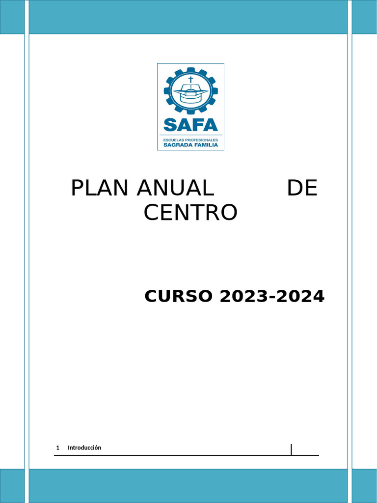 PLAN ANUAL DE CENTRO 23-24 | PDF | Educación primaria | Plan de estudios