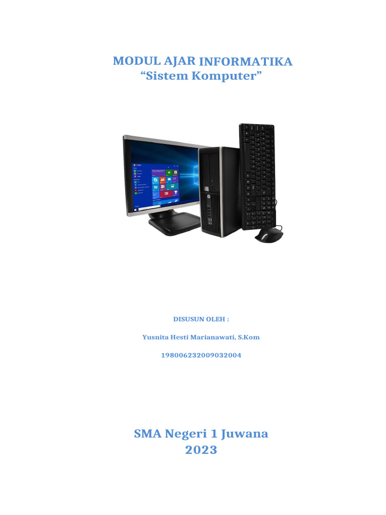 Modul Ajar Informatika - Sistem Komputer - Fase E | PDF | Komputer | Seni