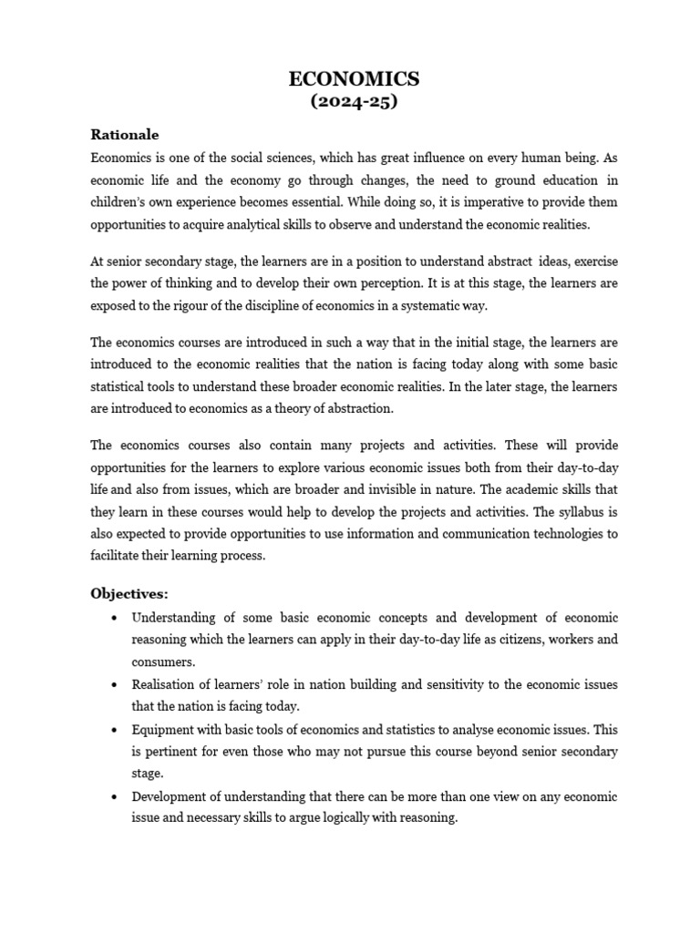 Eco Economics Srsec 2024 25 Pdf Supply Economics Supply And Demand
