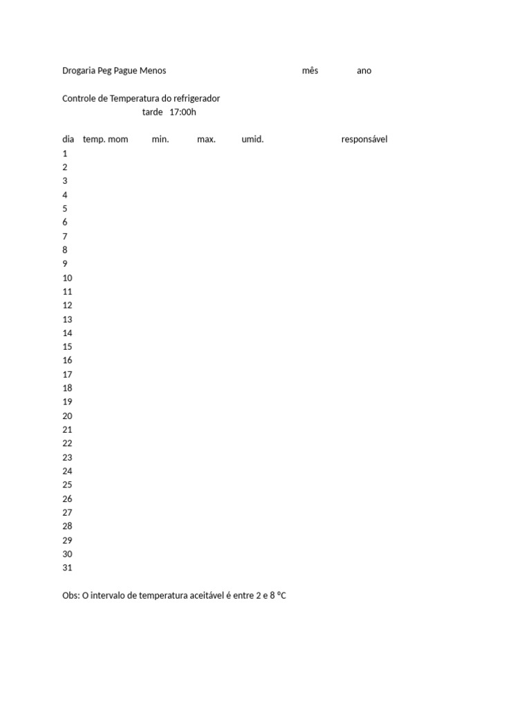 Controle de Temperatura | PDF