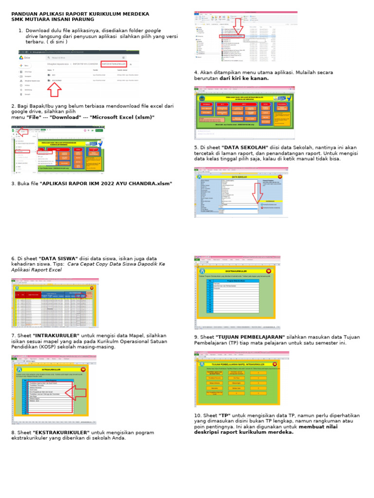 Aplikasi Raport Kurikulum Merdeka | PDF