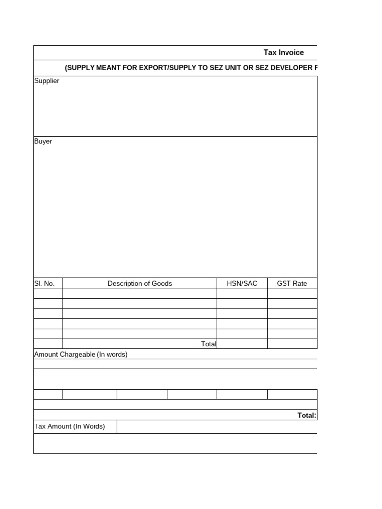 Export Invoice Format 01 | PDF