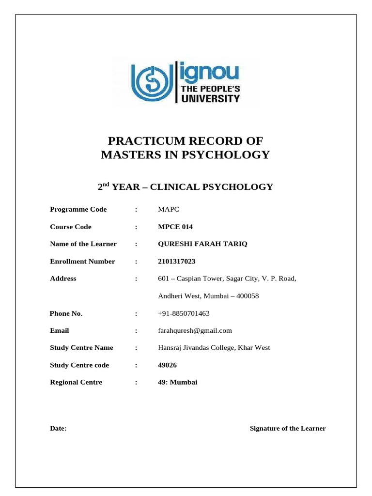 MPCE 014 Soft Copy by Farah Qureshi | PDF | Intelligence | Mental Disorder