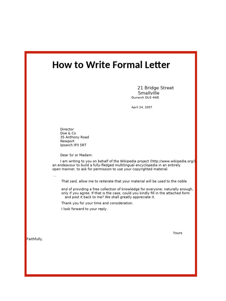 How To Write Formal Letter | PDF | Art