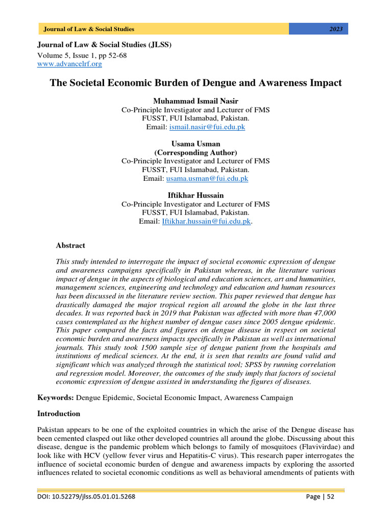 The Societal Economic Burden | PDF | Risk | Regression Analysis