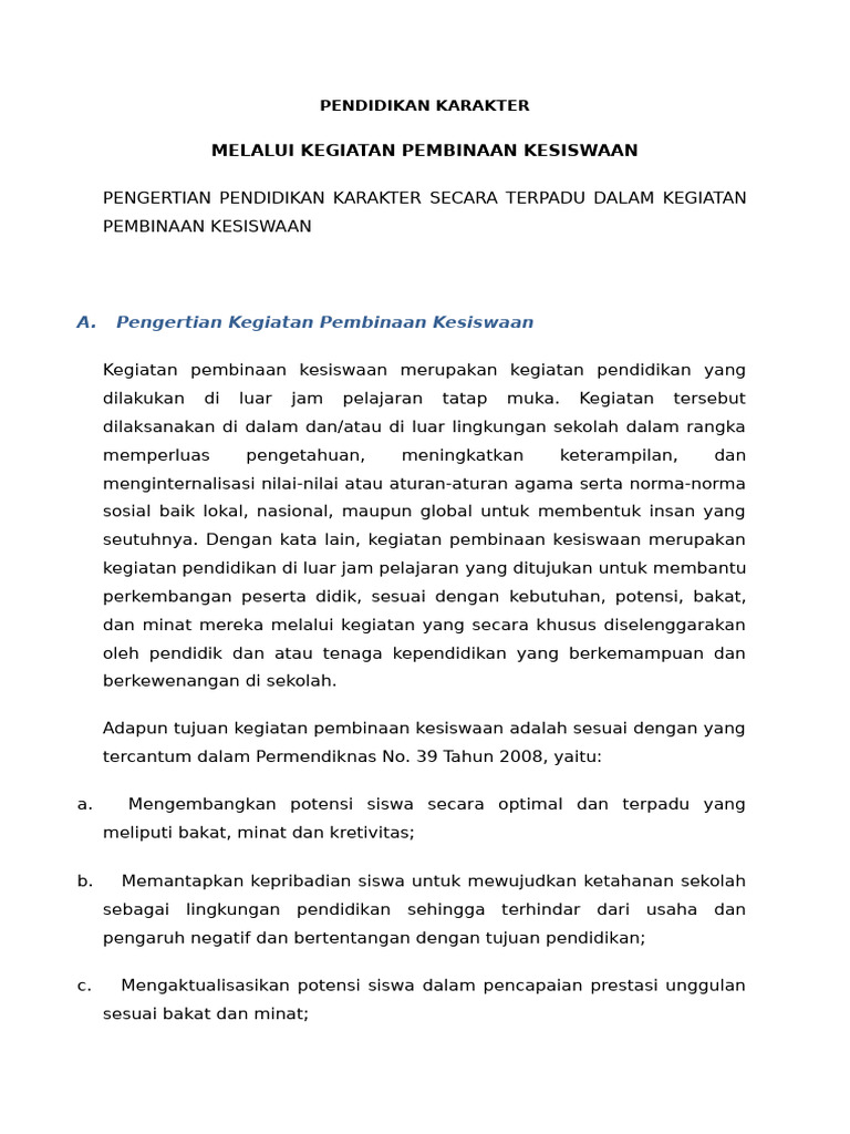 Pendidikan Karakter | PDF