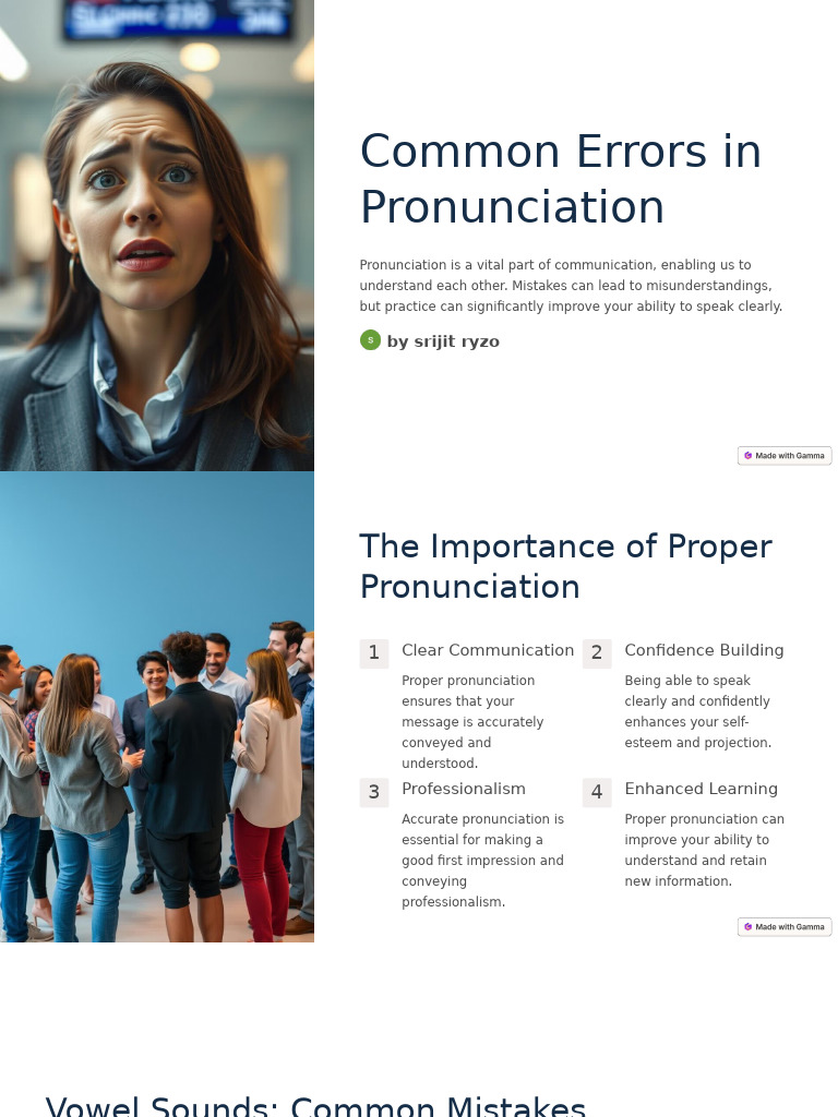 Common Pronunciation Errors Explained | PDF | Accent (Sociolinguistics ...