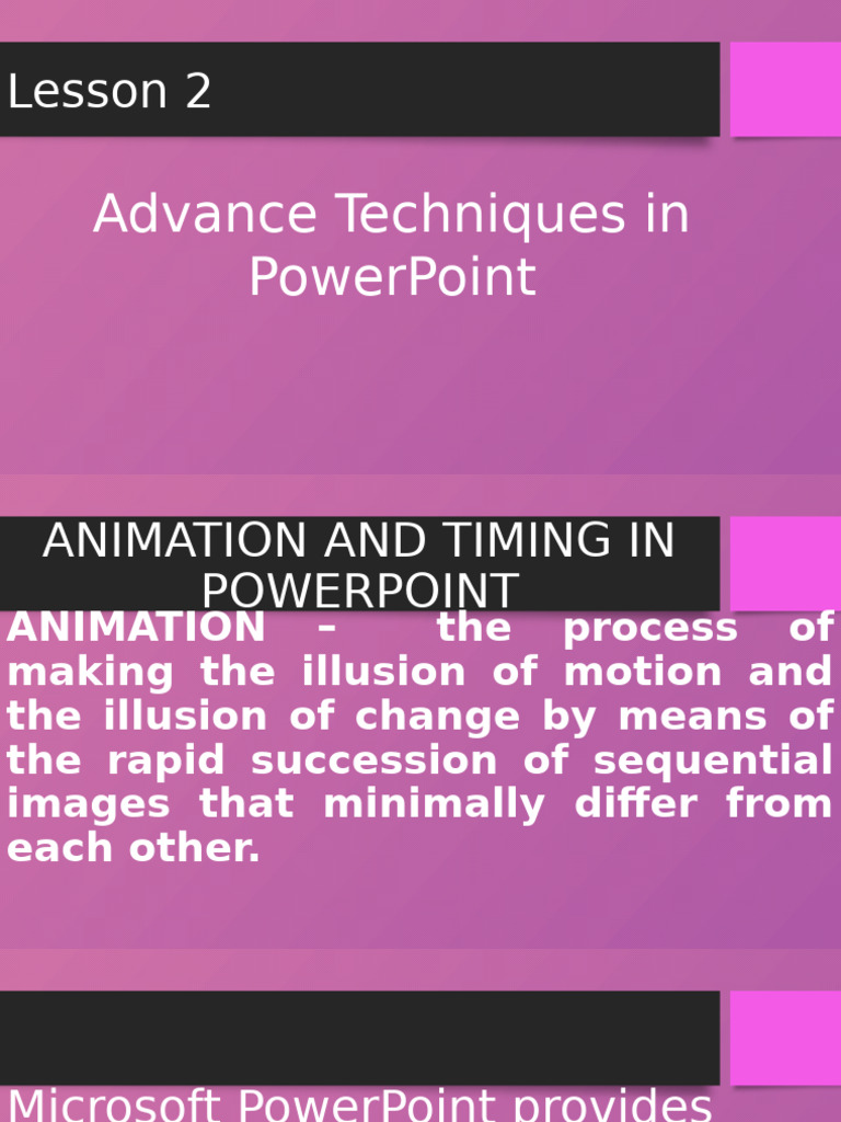 Animation and Timing in Powerpoint Autosaved | PDF