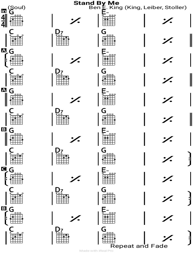 Stand By Me Chord Progression Guide | PDF