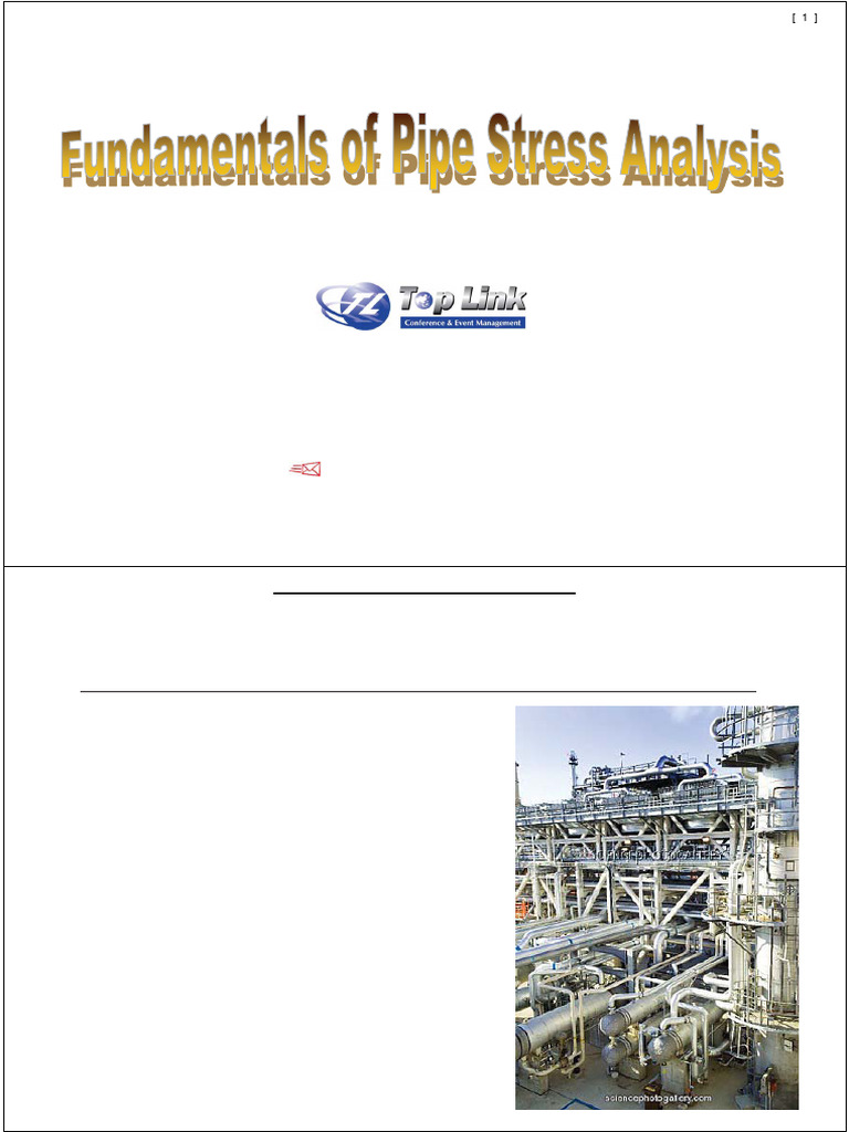 Fundamentals of Pipe Stress Analysis - Workshop 1 | PDF | Resonance ...