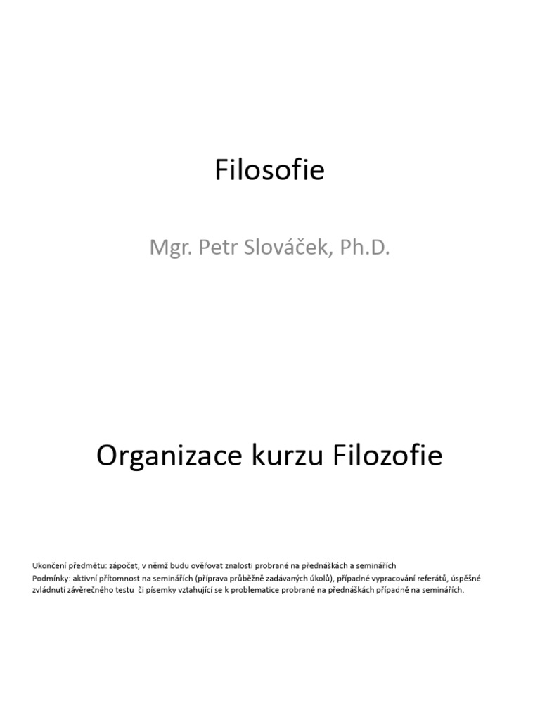 Filosofie | PDF