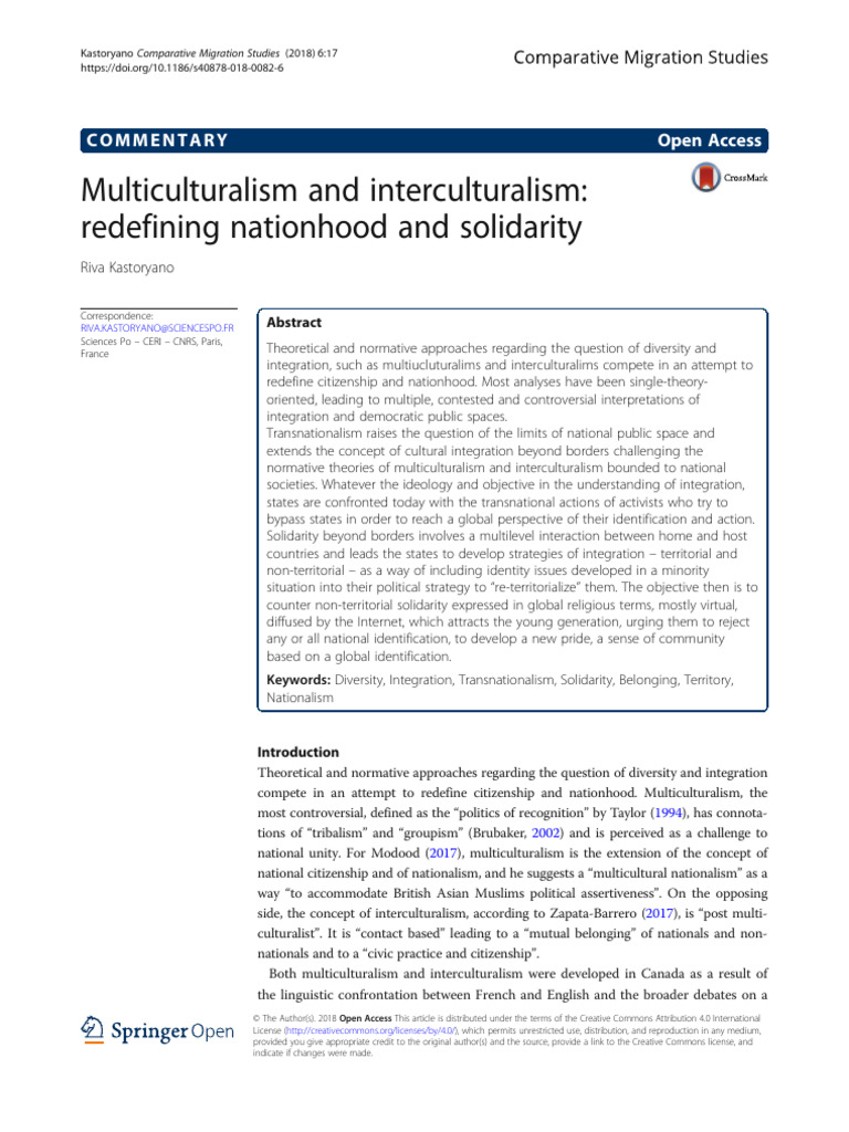 Multiculturalism and Interculturalism | PDF | Multiculturalism ...