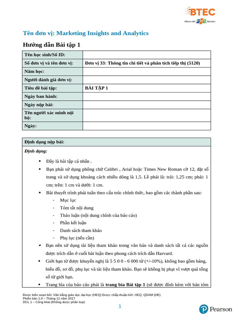 Unit 33 - 5120 - Assignment 1 Guide (Lecturer Only) | PDF