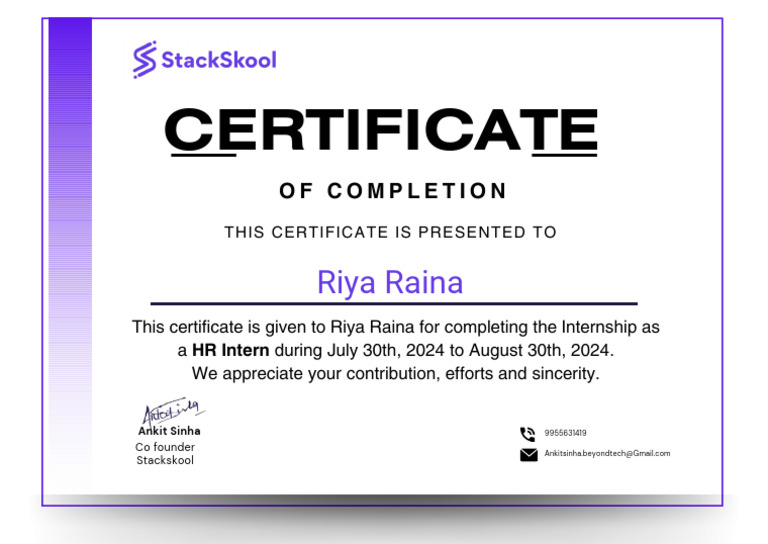 Riya Raina | PDF | Career & Growth | Business