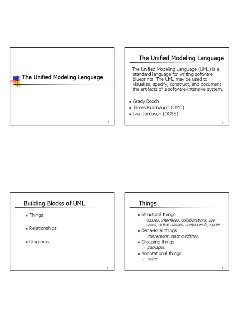 The Unified Modeling Language Pdf Unified Modeling Language Systems Science