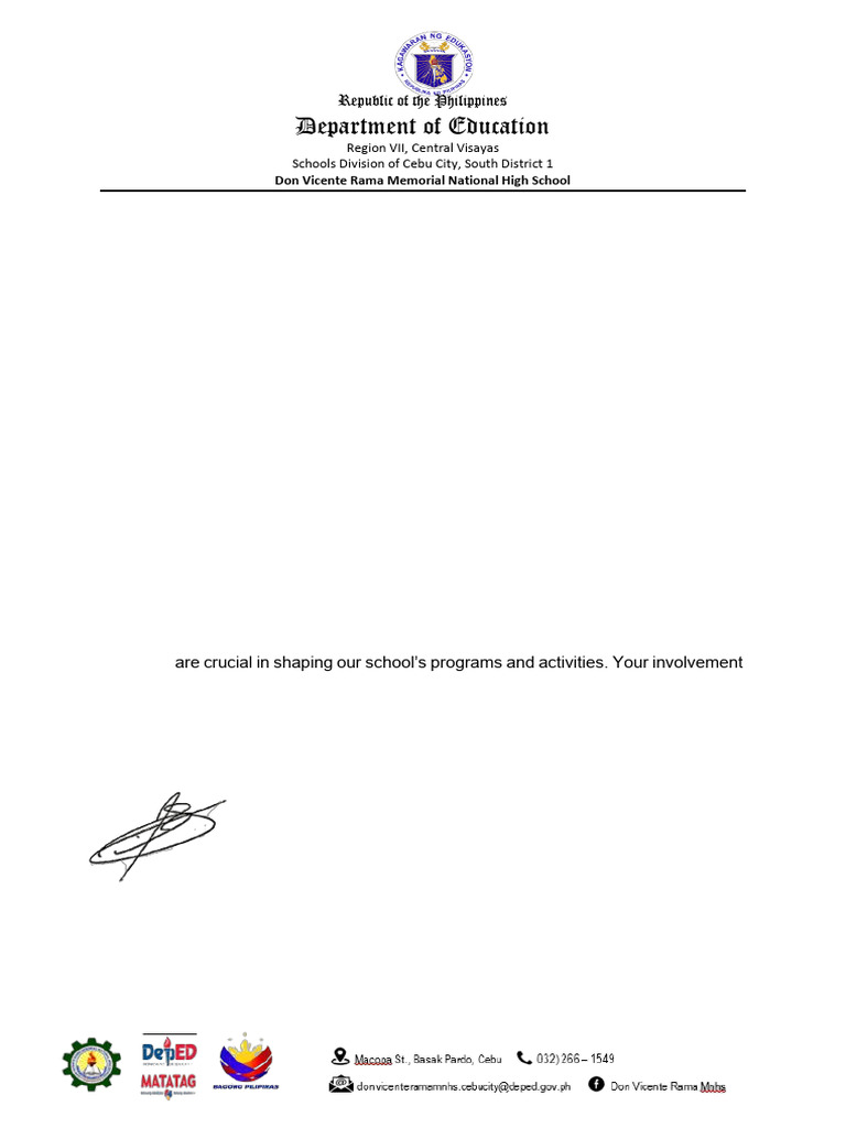 Letter Pta Meeting | PDF