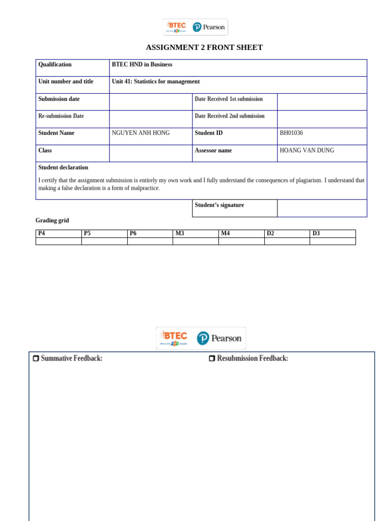570_Assignment 2_Frontsheet | PDF | Quartile