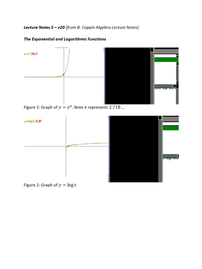 Exponential and Logarithmic Functions | PDF | Logarithm | Exponential Function
