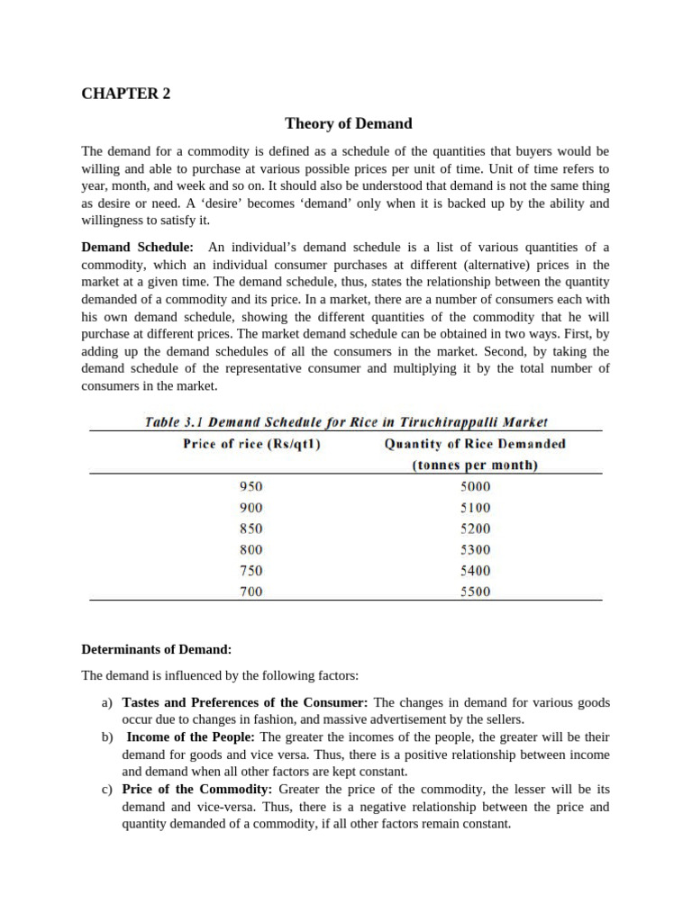 Chapter 02 Theory of Demand | PDF | Demand | Goods