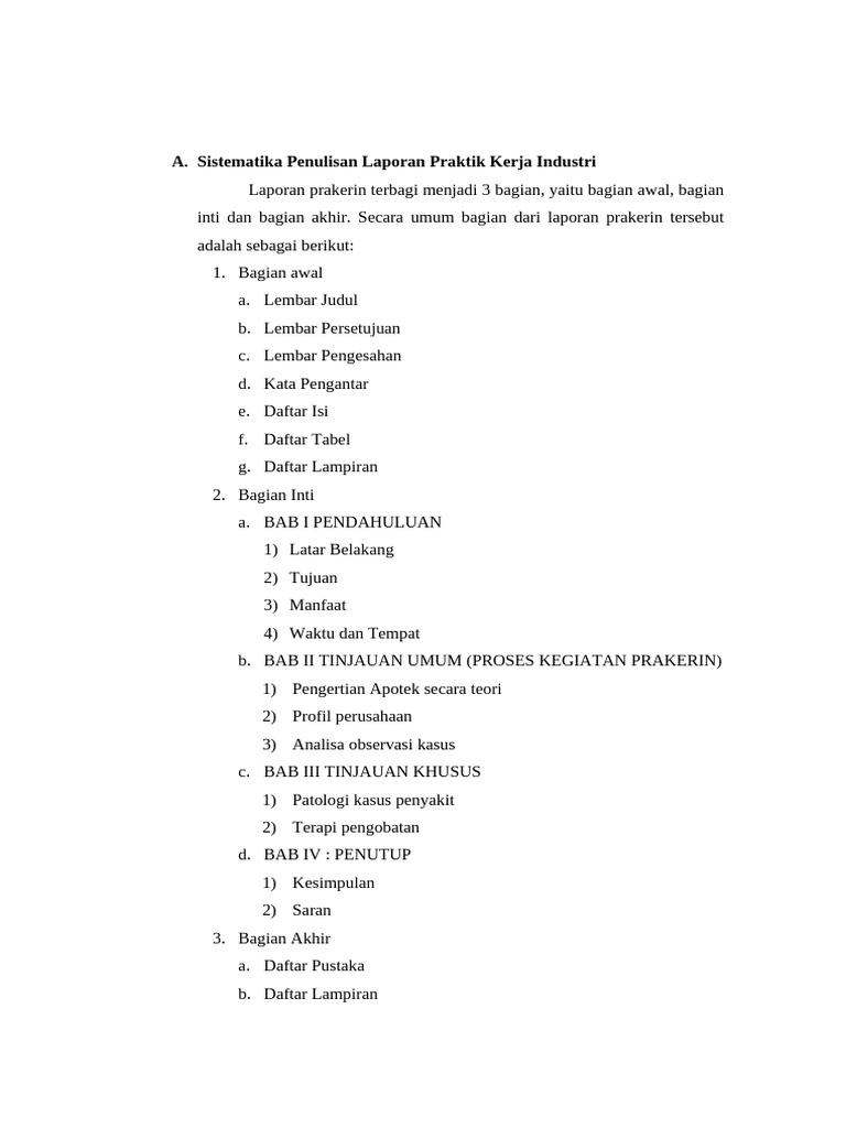 Panduan Laporan Prakerin | PDF