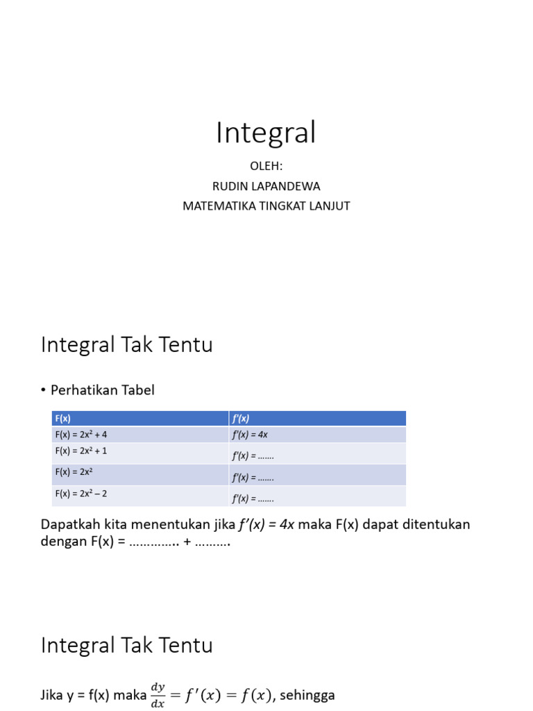 Materi Integral | PDF