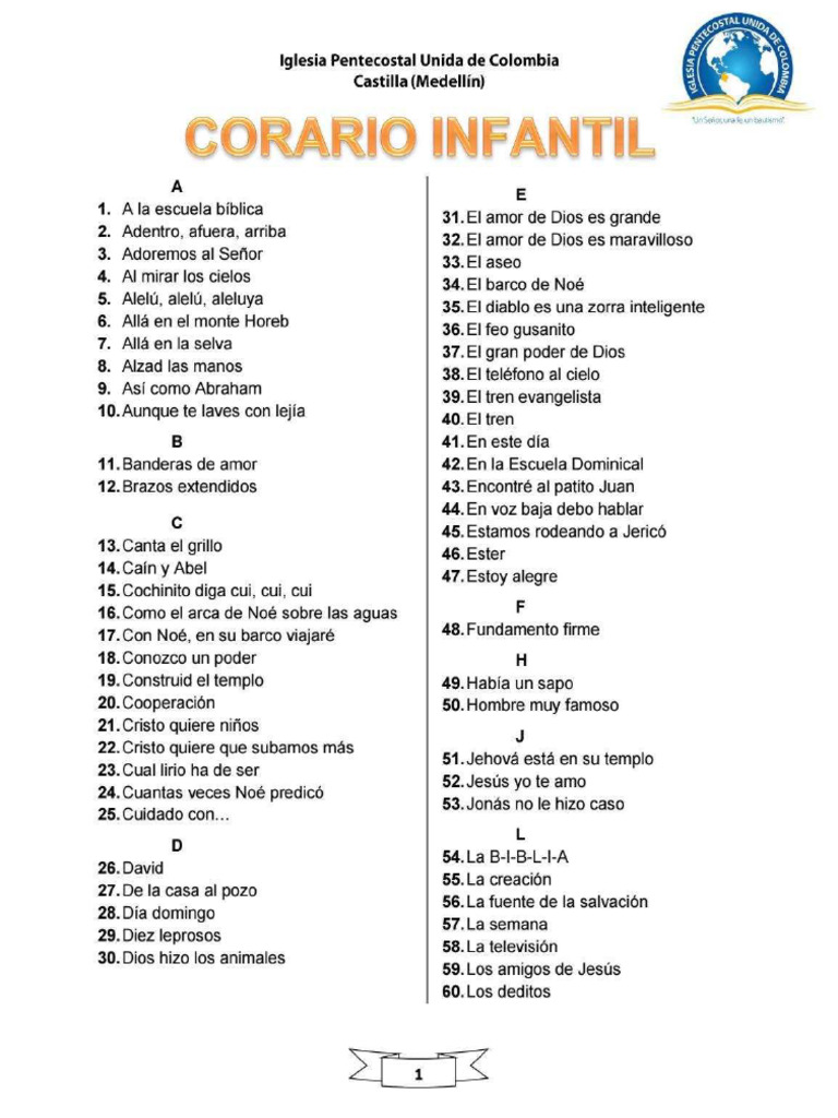 Corario Infantil Ipuc | PDF