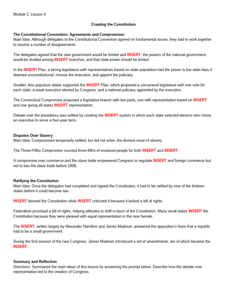 Creating The Constitution-SC | PDF | Constitutional Convention (United ...