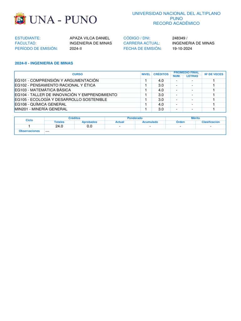 Reporte de Notas | PDF