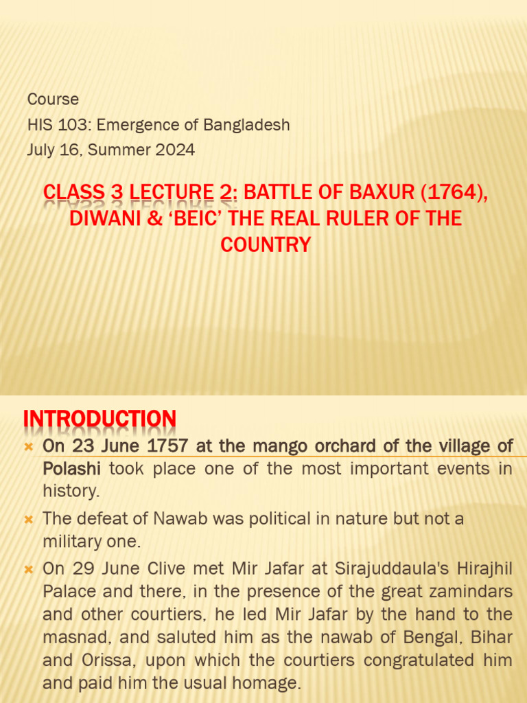 Battle of Buxer (1764) - Diwani - BEIC The Real Ruler of He Country ...