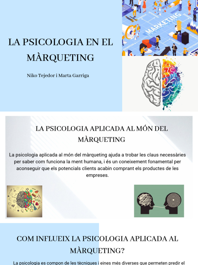 La Psicologia en El Màrqueting: Niko Tejedor I Marta Garriga | PDF