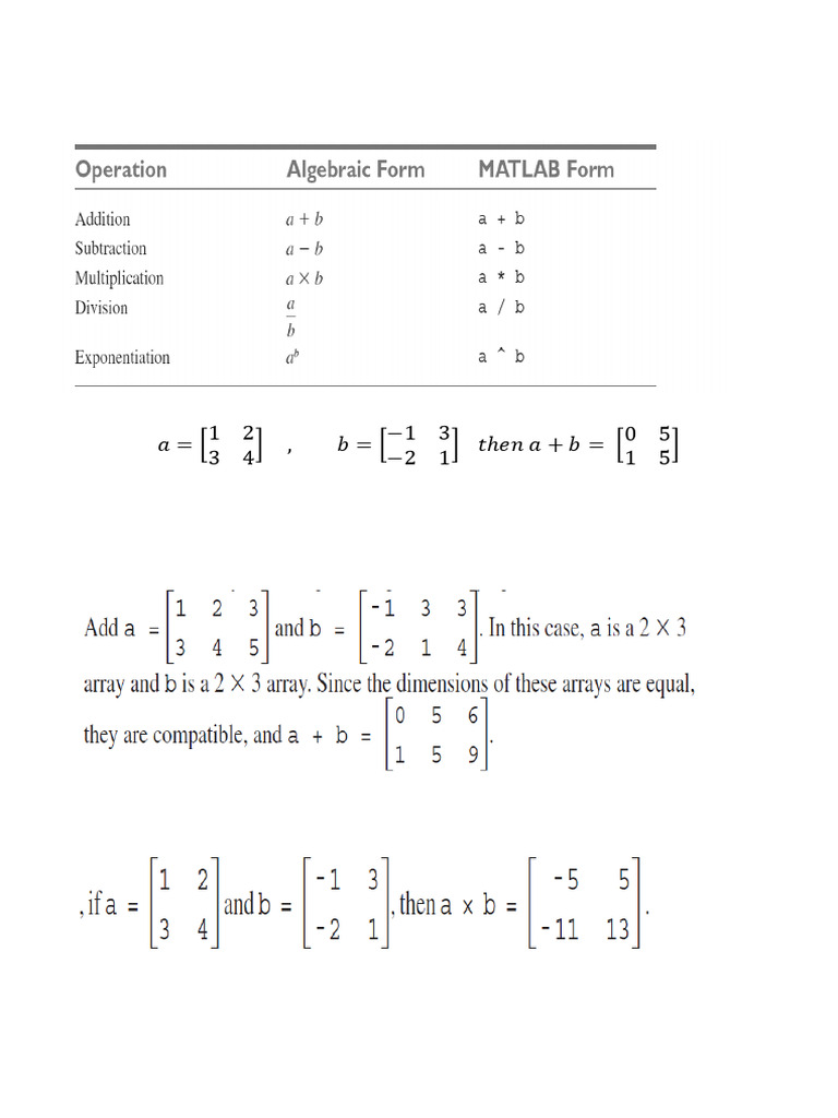 Lec 5 | PDF | Matlab | Matrix (Mathematics)