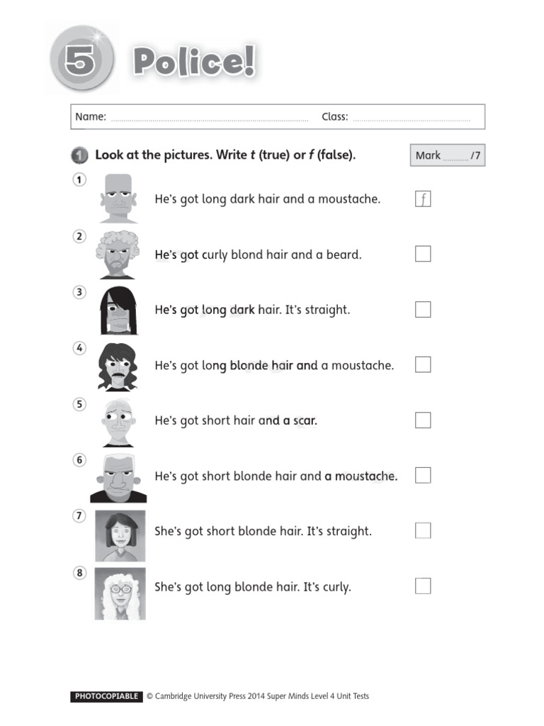 Super Minds 4 Test - Unit 5 (WWW - Languagecentre.ir) | PDF | Human ...