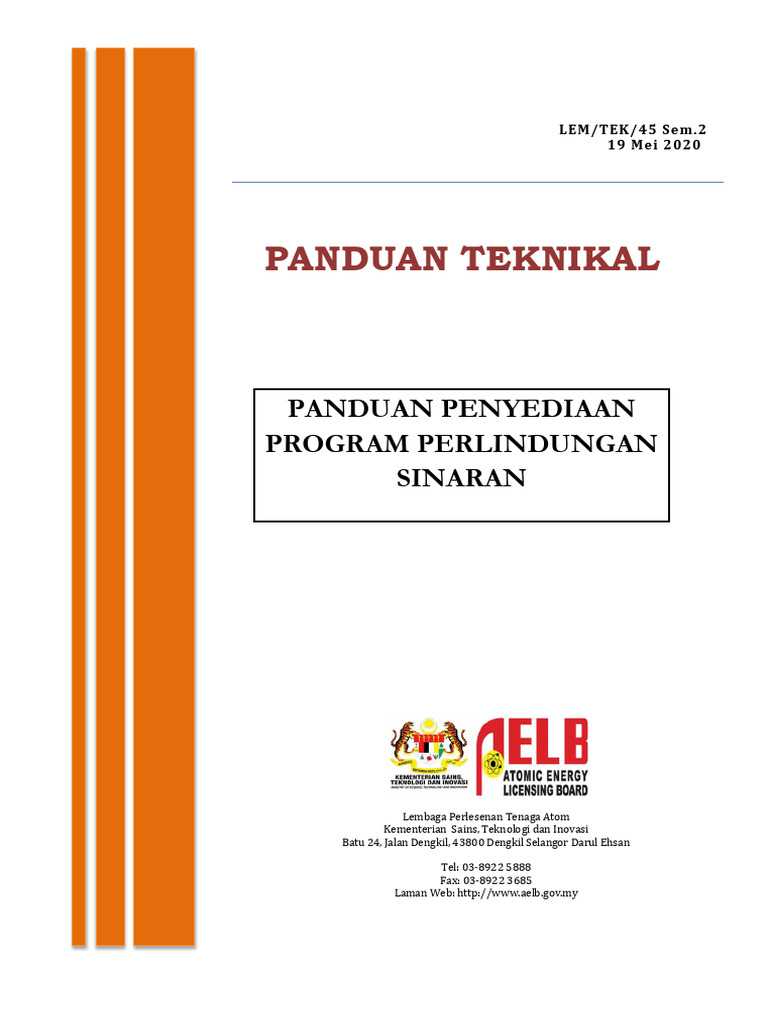 LEM TEK 45 Sem.2 - Final02 Radiation Protection Program | PDF