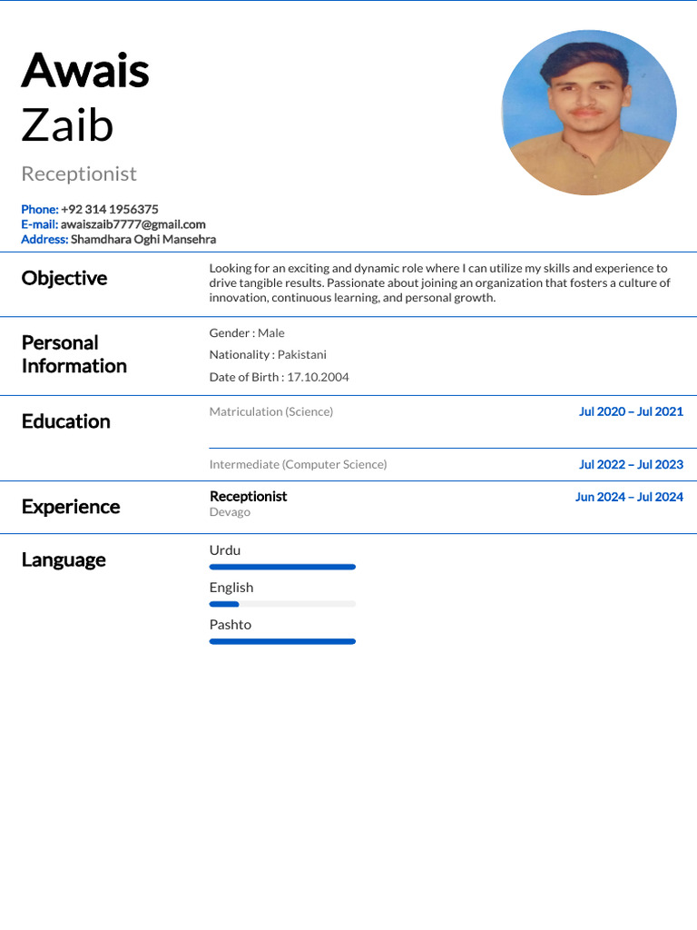 Awais _Resume_ | PDF