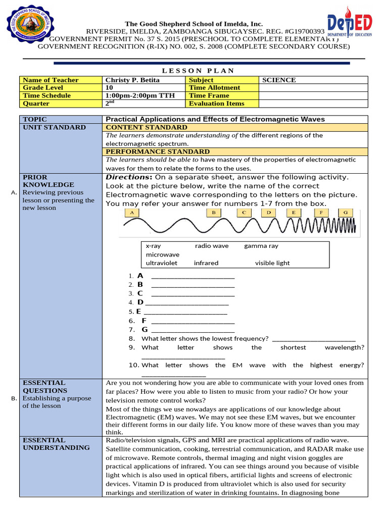 LP Q2. Science10 w2 | PDF | Infrared | Radio