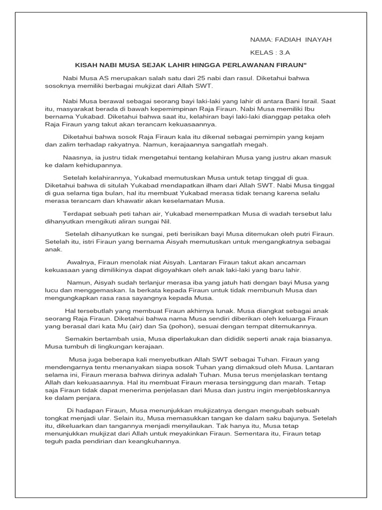 Kisah Nabi Musa | PDF