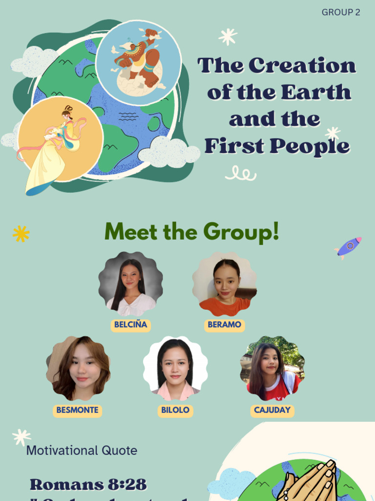 Exploring Creation Myths Education Presentation in Green Blue Friendly Hand Drawn Style | PDF ...