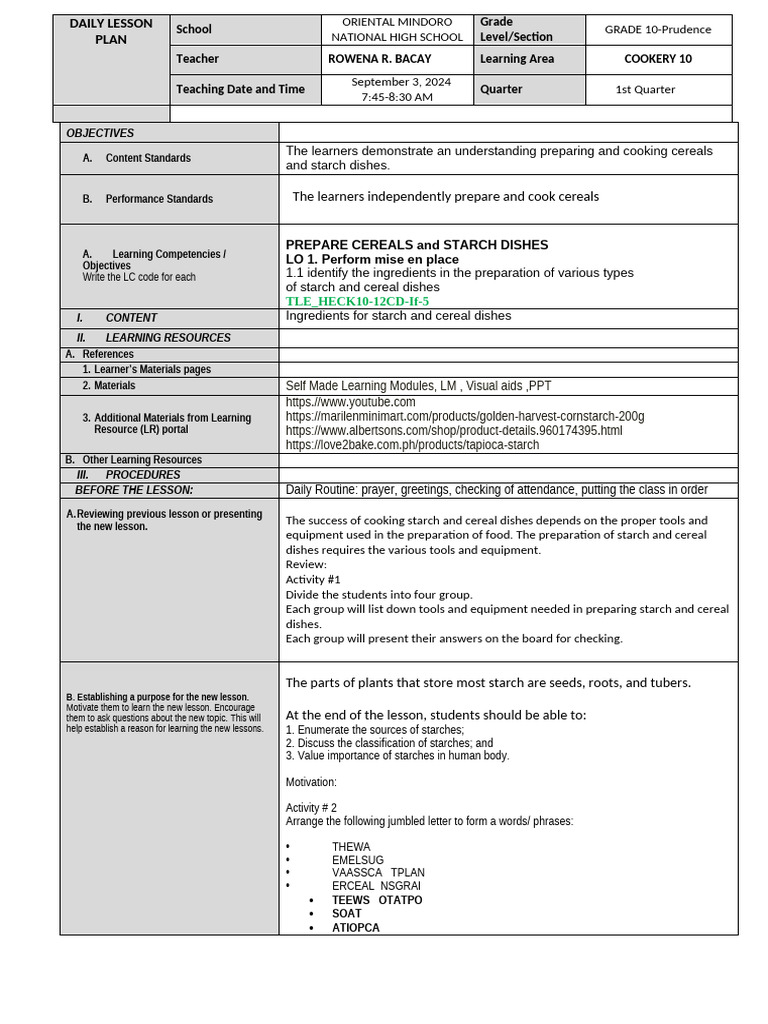 COT-1_DLP-Set.42024 | PDF | Learning | Cognitive Science