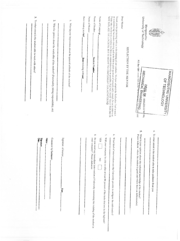 Reflection Forms Blank | PDF