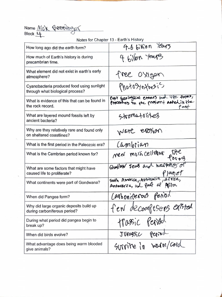 Earth's History: Key Concepts and Events | PDF